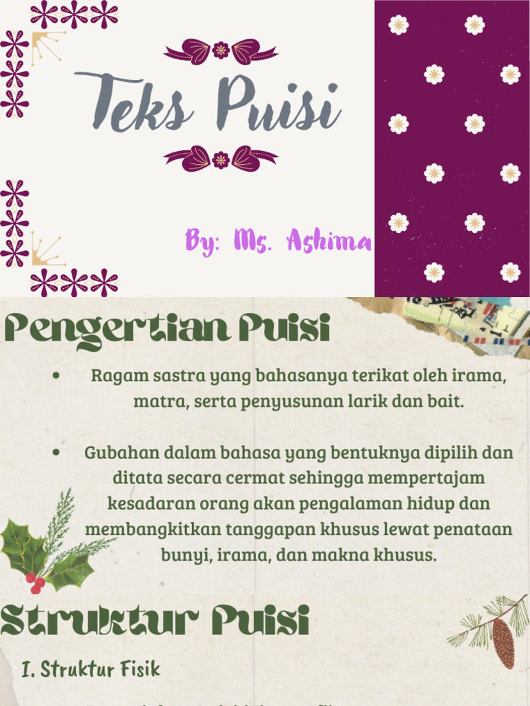 Teks Puisi Bagian 1 | PDF