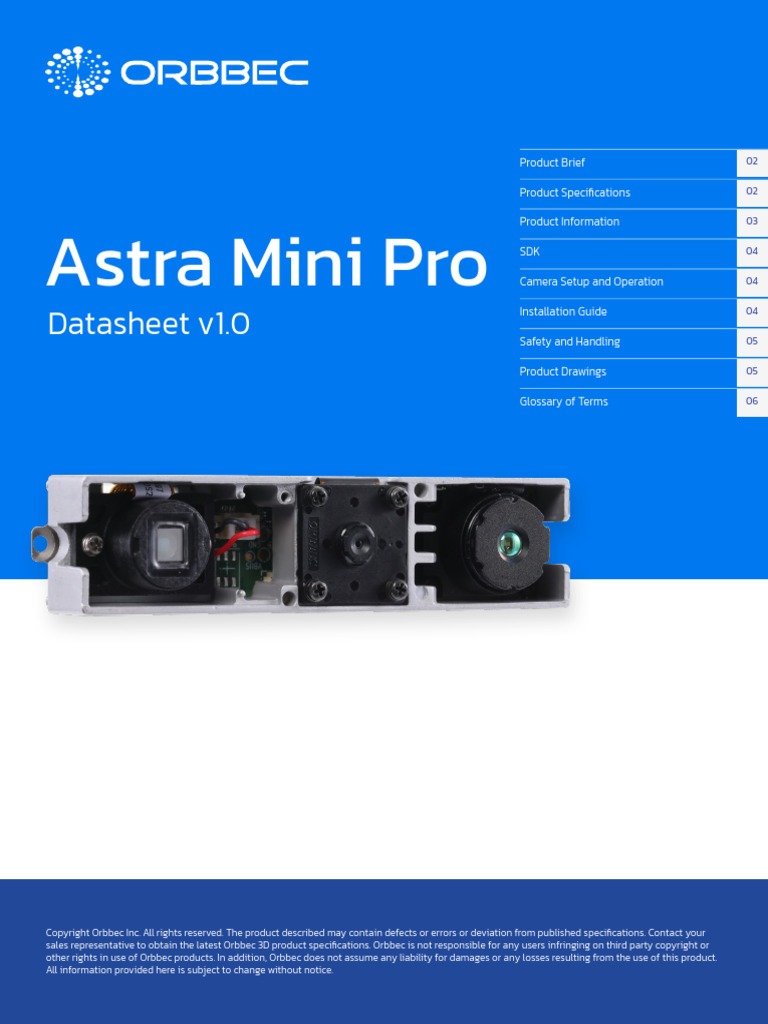 ORBBEC - Datasheet - Astra Mini Pro 1 | PDF | Camera | Usb