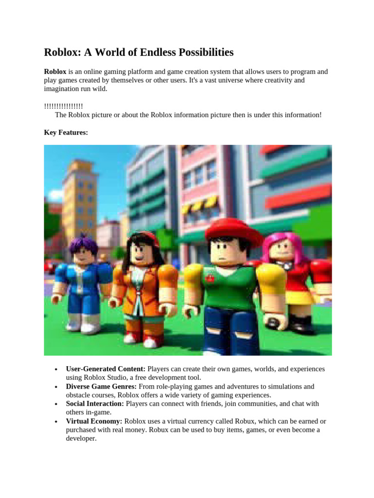 Roblox | PDF | Usability