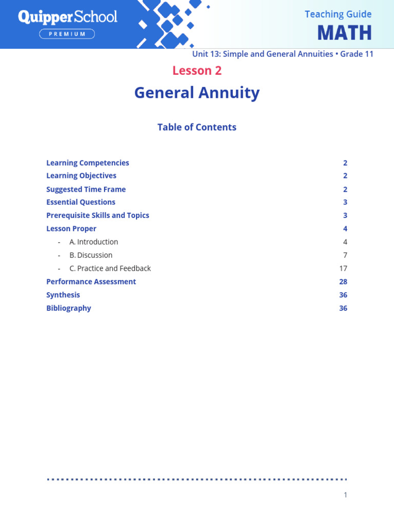 Unit13 2 General Annuity | PDF | Present Value | Interest
