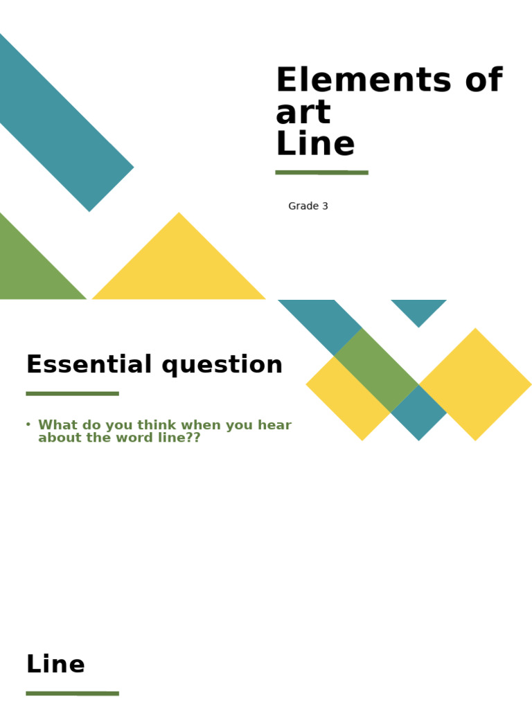 Understanding Lines in Art for Kids | PDF