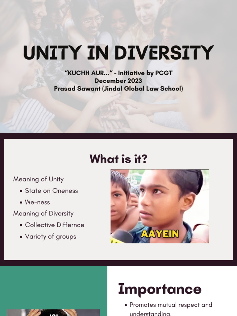 Unity in Diversity | PDF | Multiculturalism