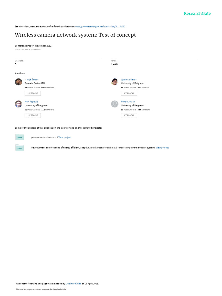 Wireless_camera_network_system_Test_of_concept | PDF | Data Compression ...