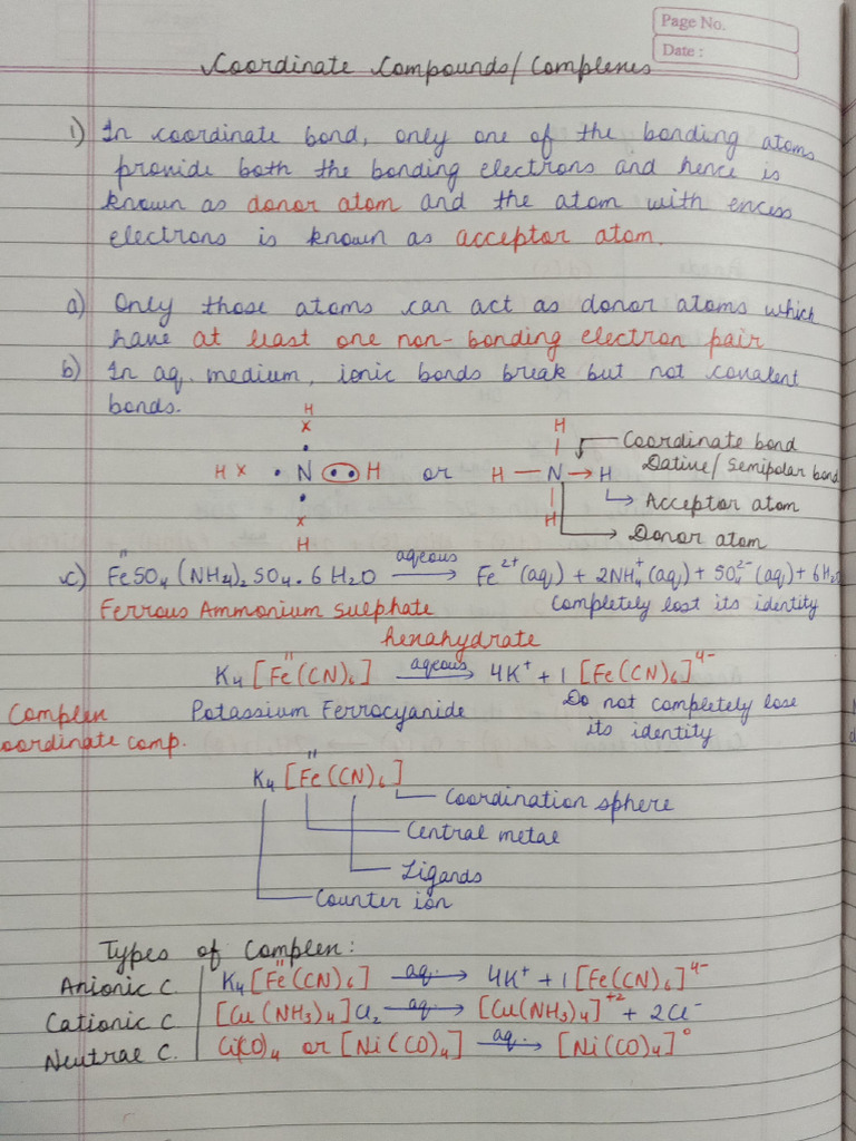 Coordinate Compounds | PDF