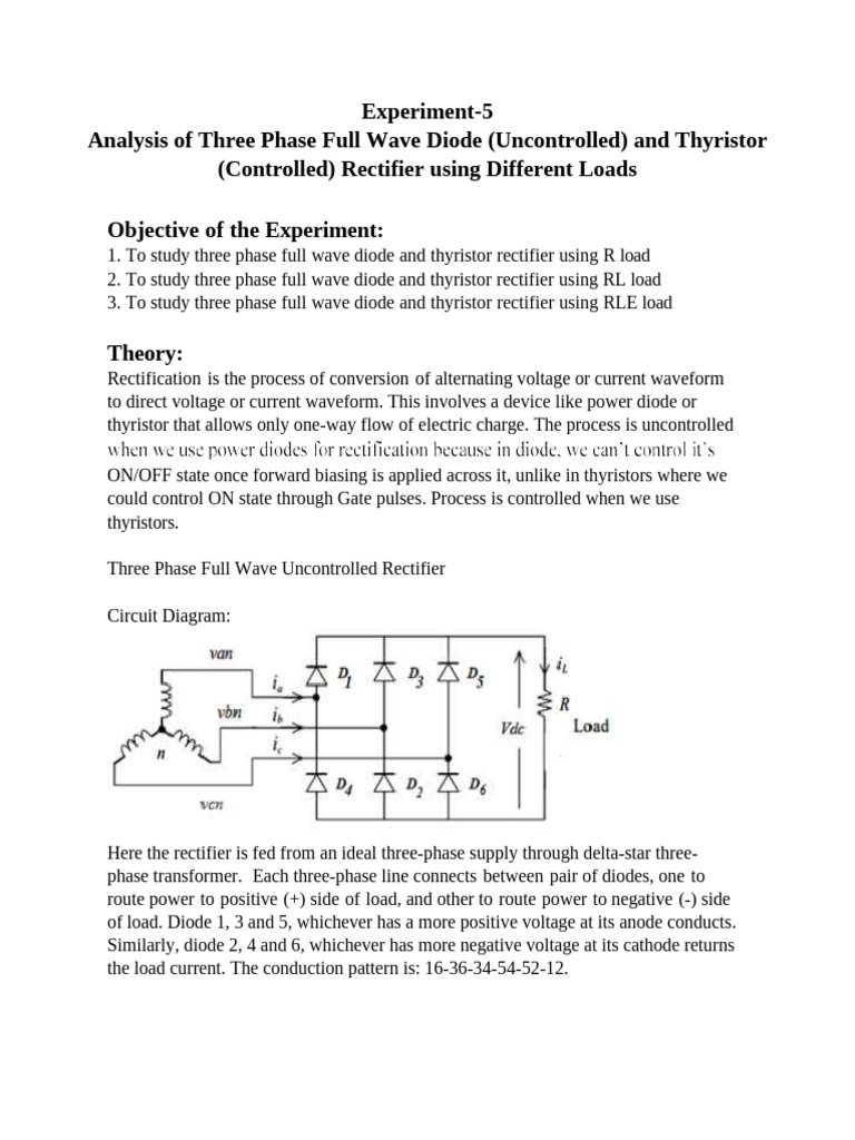 Exp 5 | PDF | Rectifier | Diode