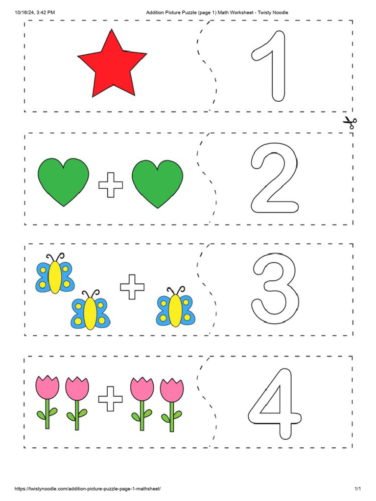Addition Picture Puzzle Worksheet | PDF | Teaching Methods & Materials