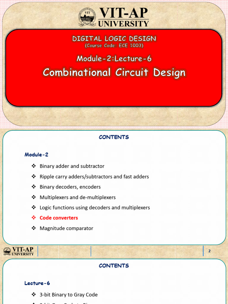 DLD Module 2-Combinatinal Circuit Design Lecture-6 | PDF | Theoretical ... DLD Module 2-Combinatinal Circuit Design Lecture-6 | PDF | Theoretical ...