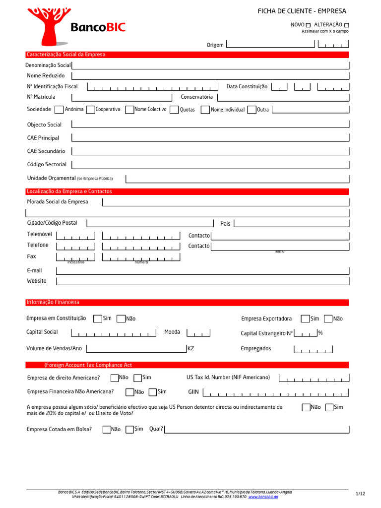 Ficha de Cliente Empresa | PDF | Cheque (banco) | Business