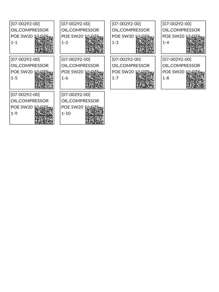 Lot - Serial Number PDF | PDF