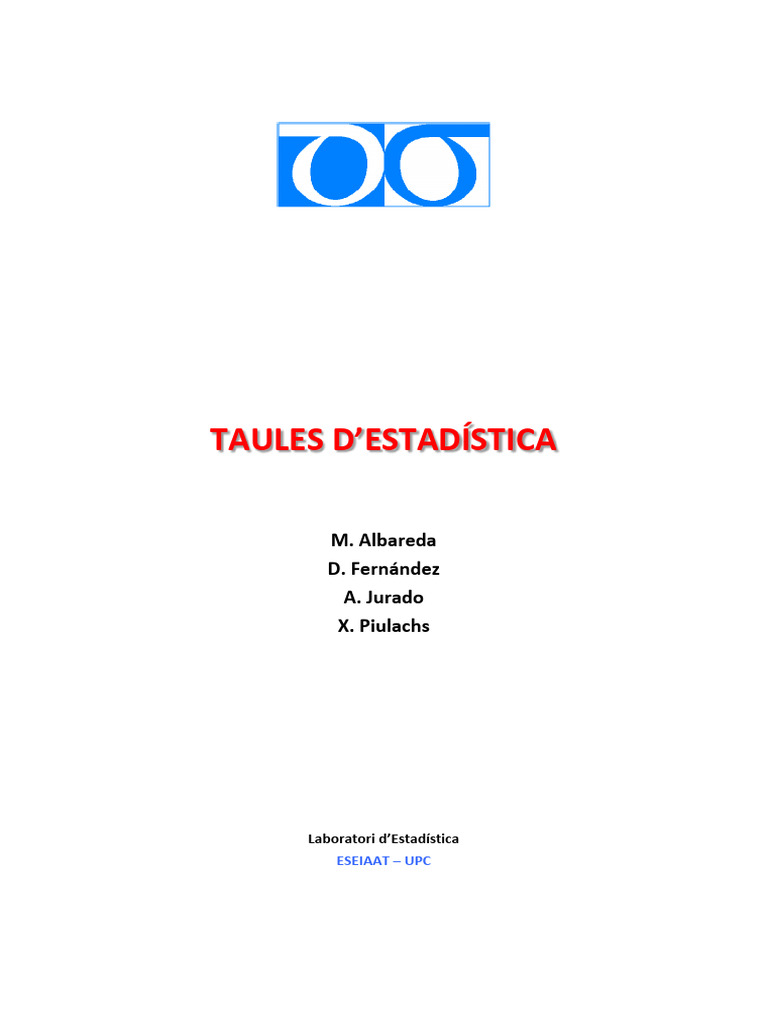 Taules Estadística | PDF