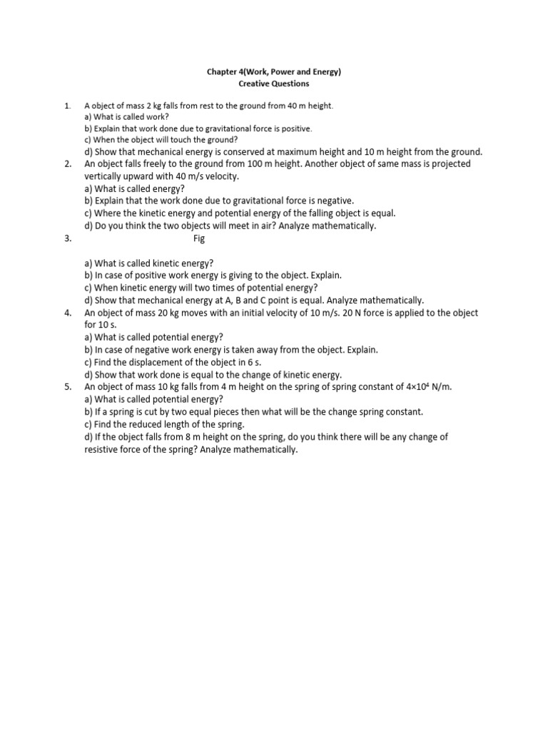 Chapter 4 Physics SSC | PDF