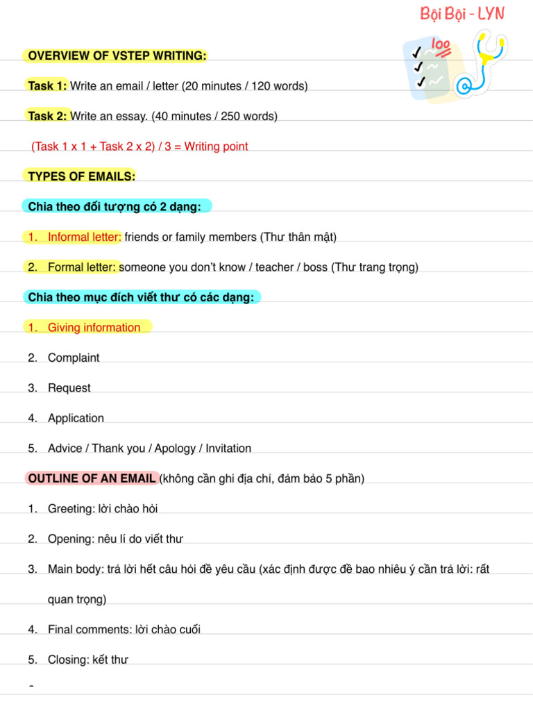 2.1.2 - Handout Writing Templates and Lyn's Experience of Vstep Exam in ...