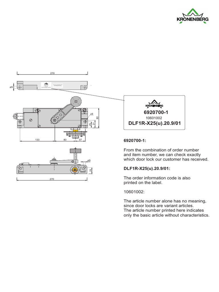 Kronenberg Indentification Label | PDF