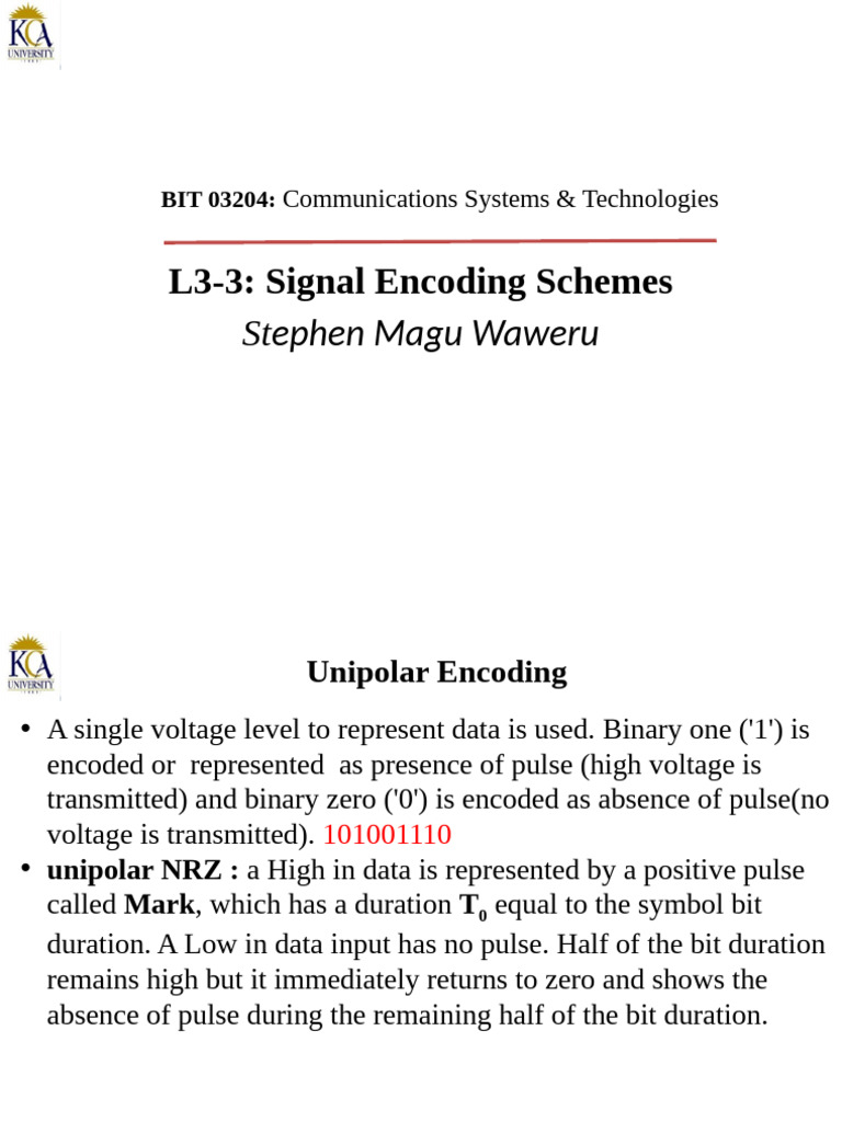 L3-2 Signal Encoding Schemes | PDF | Modulation | Antenna (Radio)