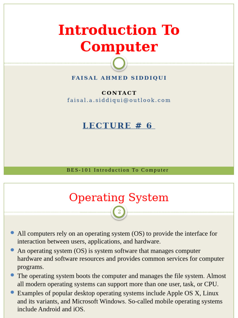 Intro to Operating Systems | PDF | Graphical User Interfaces | Operating System