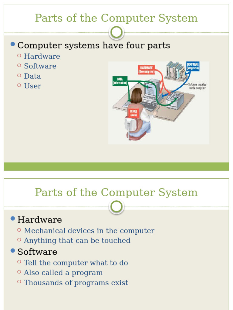 Computer System Components Guide | PDF | Computer Data Storage | Input/Output