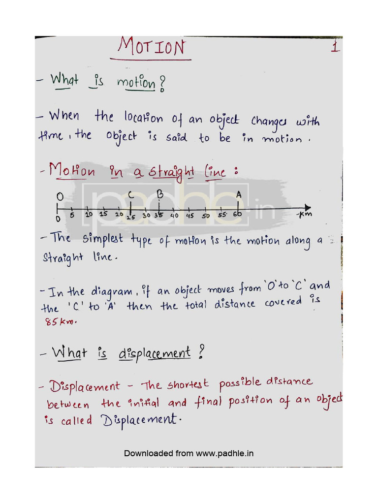 Motion Notes | PDF | Foreign Language Studies