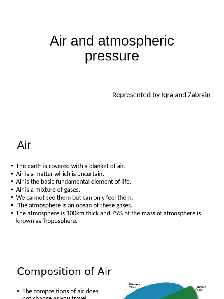 Understanding Air and Atmospheric Pressure | PDF