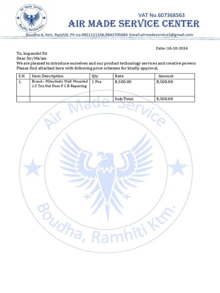 AC Quotation | PDF | Technology & Engineering
