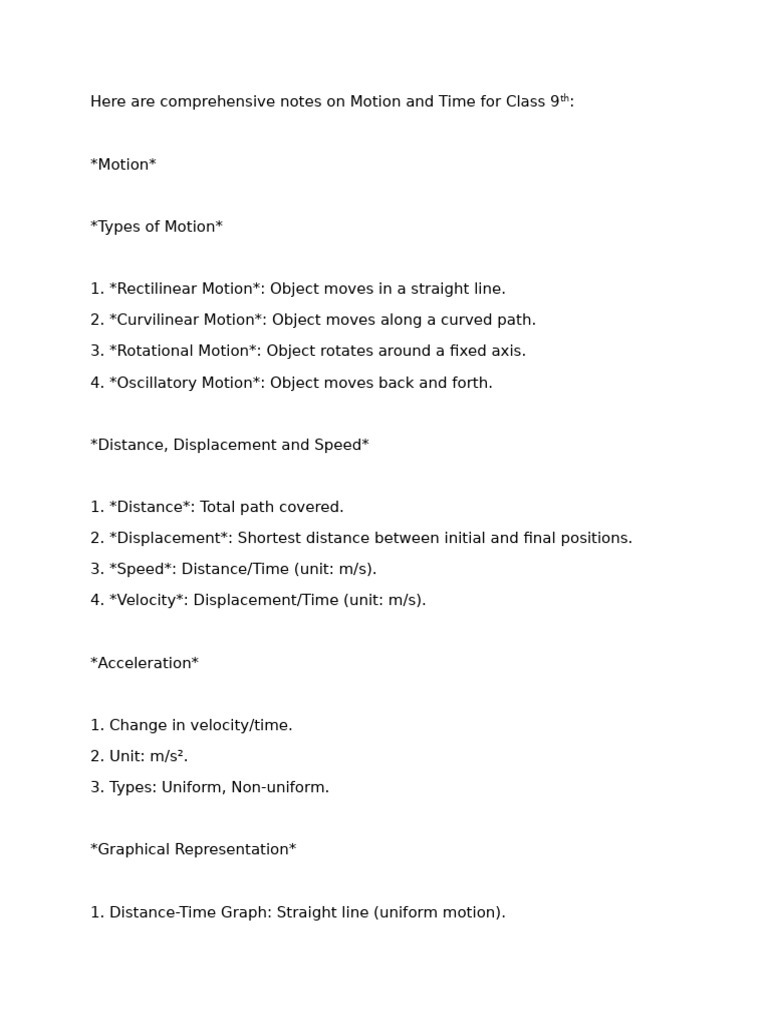 class 9th note | PDF