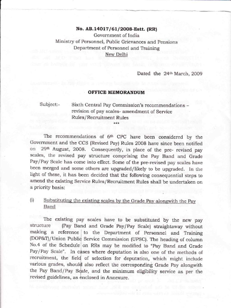 6th Cpc Fixation Rules | PDF | Government Of India | Government