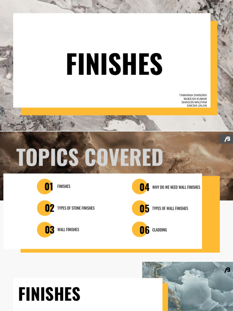 TYPES OF FINISHES | PDF | Mirror | Wall