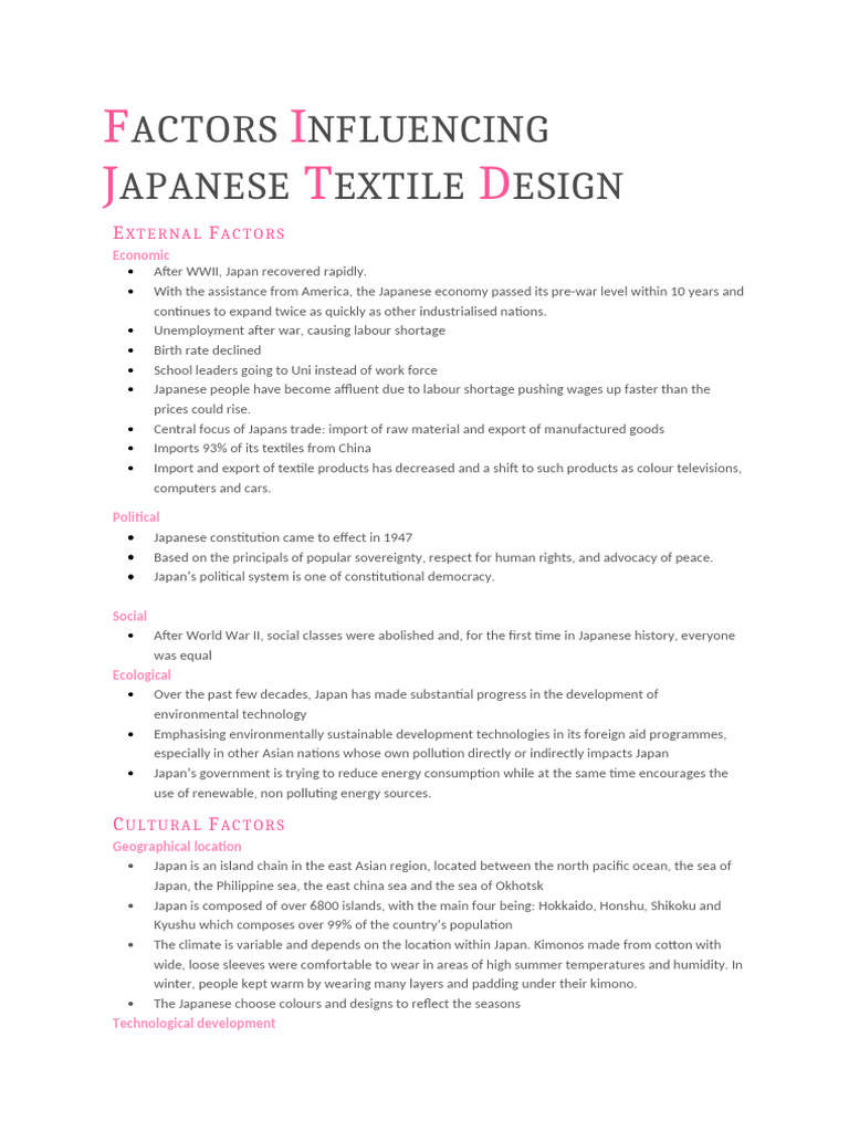 Japanese Textile Design Insights | PDF | Japan | Textiles
