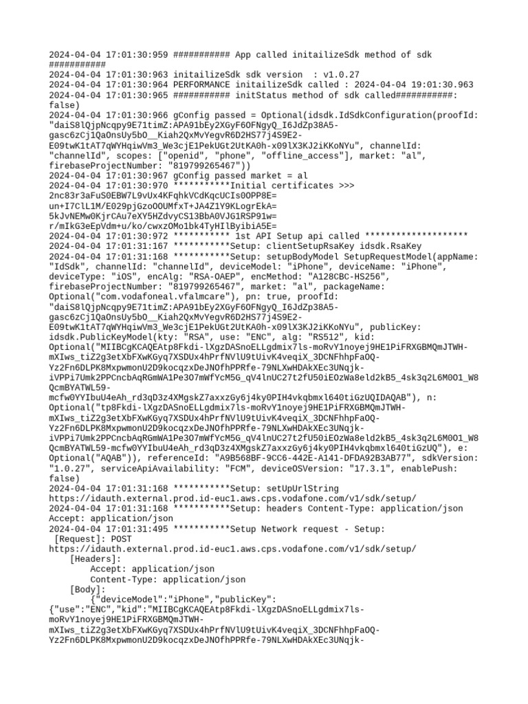 Id SDK Logs | PDF | Computer Security | Security
