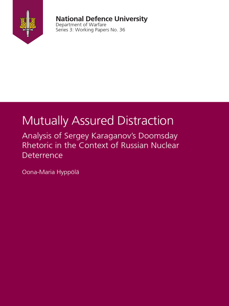 Hyppölä - Mutually Assured Distraction - Web | PDF | Deterrence Theory ...