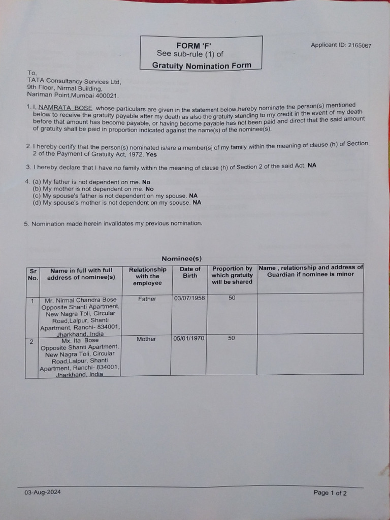 Obf Dt20234667955 Namrata Bose | PDF