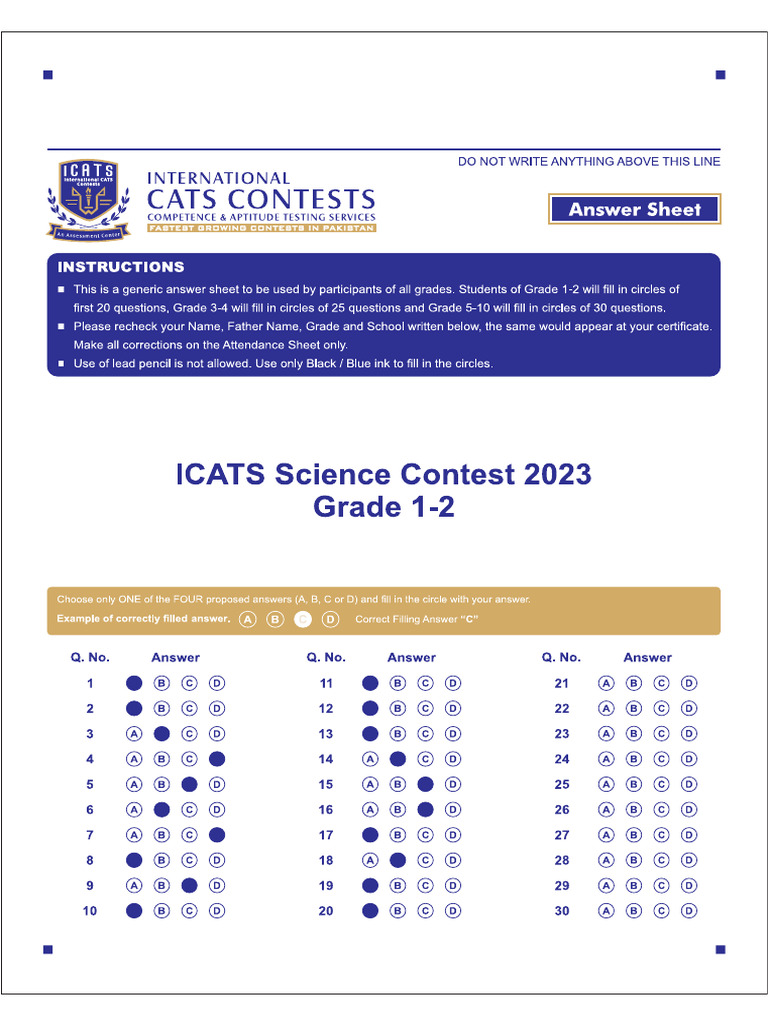Sci 1-2 (Answer) | PDF