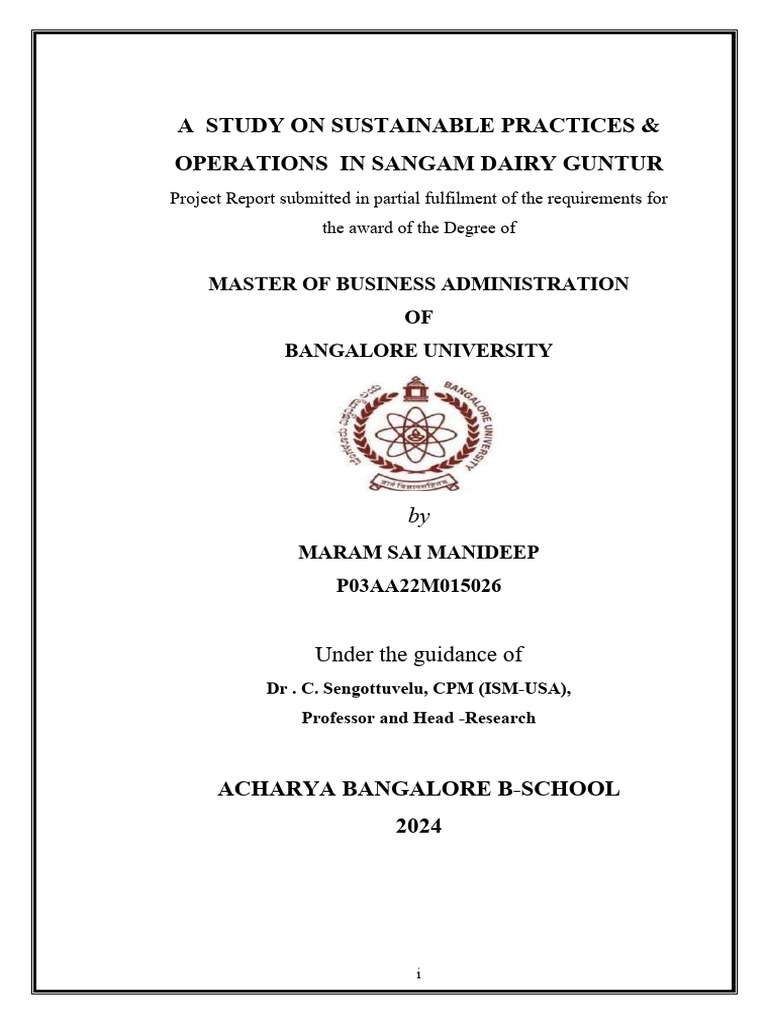 Sai Manideep - Project Updated | PDF | Agriculture | Sustainability