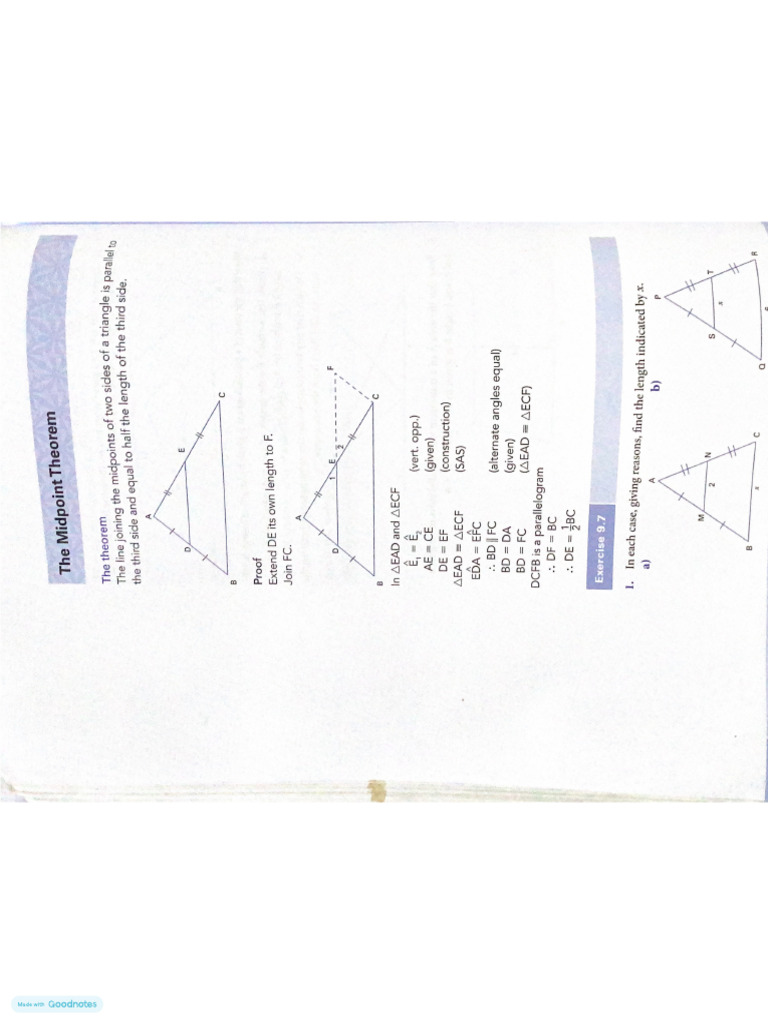 Grade 10 Midpoint Theorem | PDF