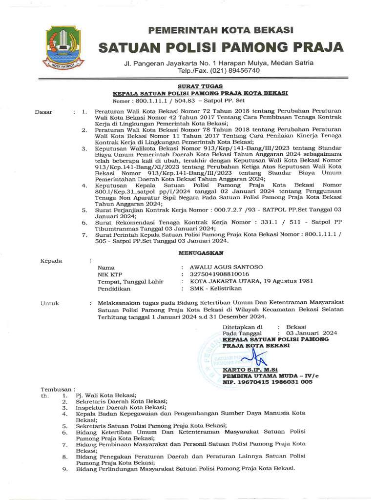 SP Pamong Praja 2024 | PDF