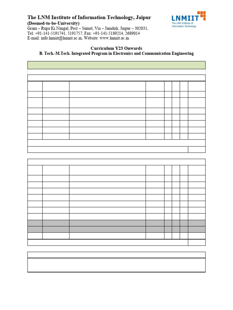 Y23 BTech ECE Integrated | PDF | Personal Computers | Electronics