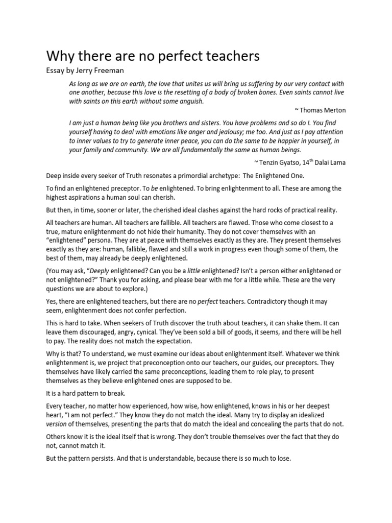 Why There Are No Perfect Teachers | PDF | Brahman | Karma