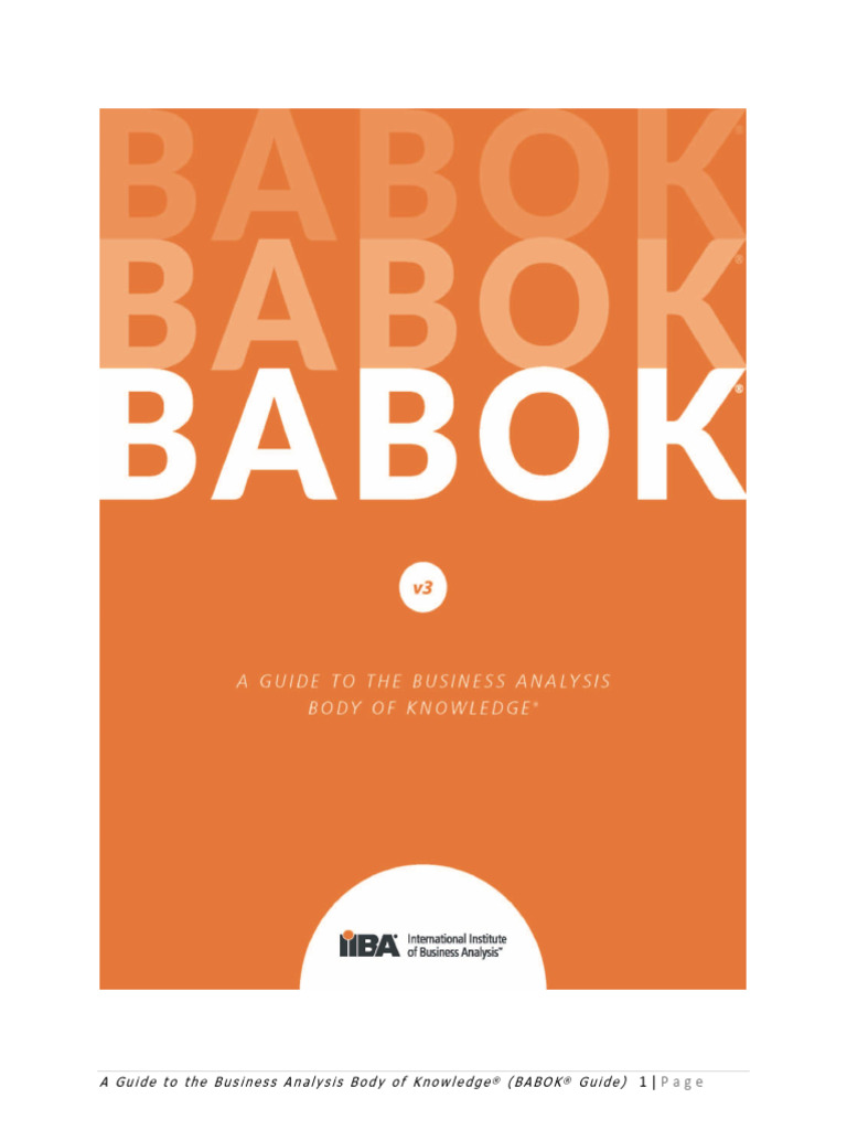Business Analysis BOK v3 - Vi | PDF