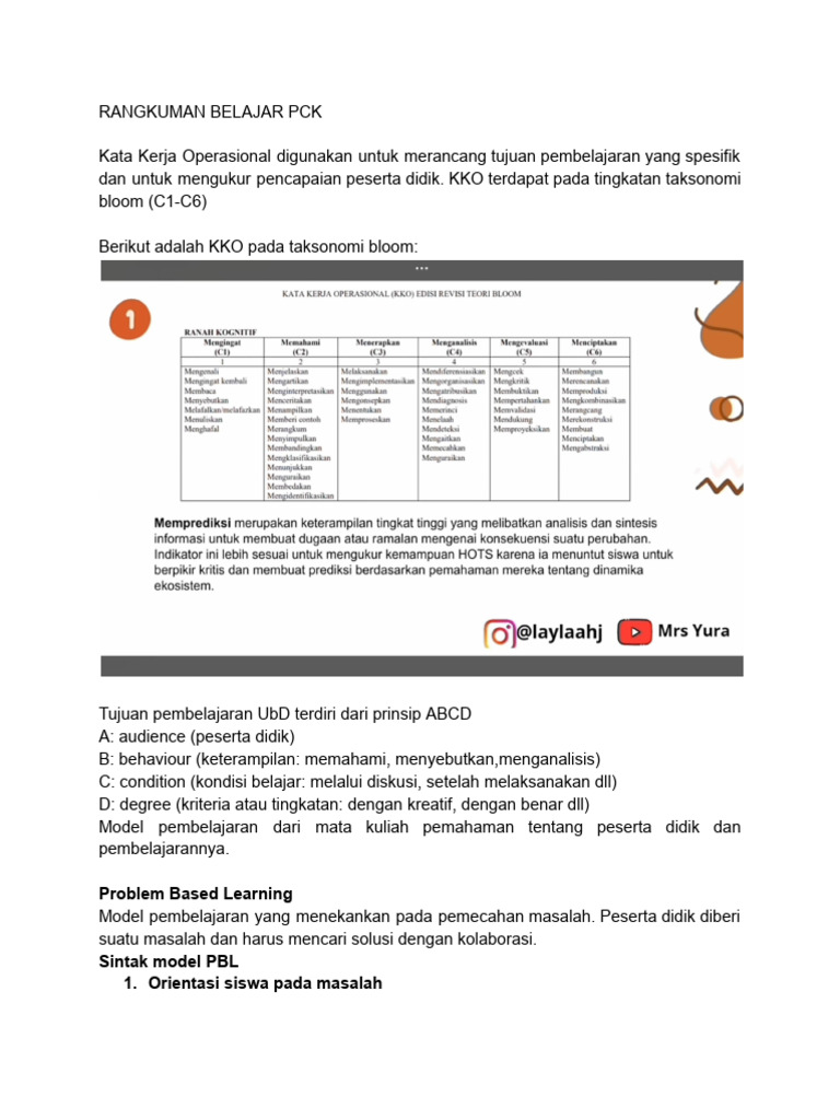 Rangkuman Materi PCK | PDF | Karier & Perkembangan | Pengembangan Diri