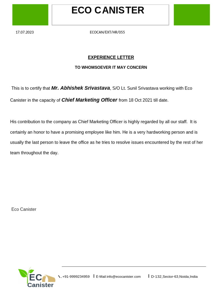 Eco letter head | PDF