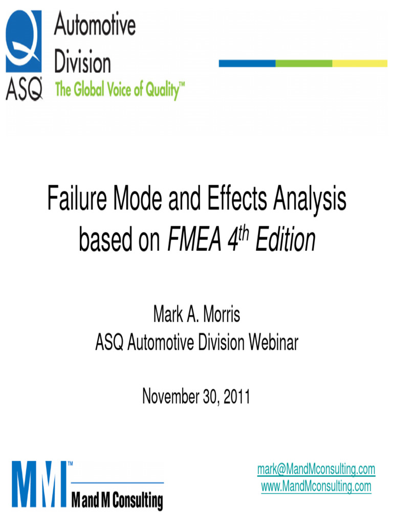 FMEA Webinar Core Tools | PDF | Risk Management | Production And ...