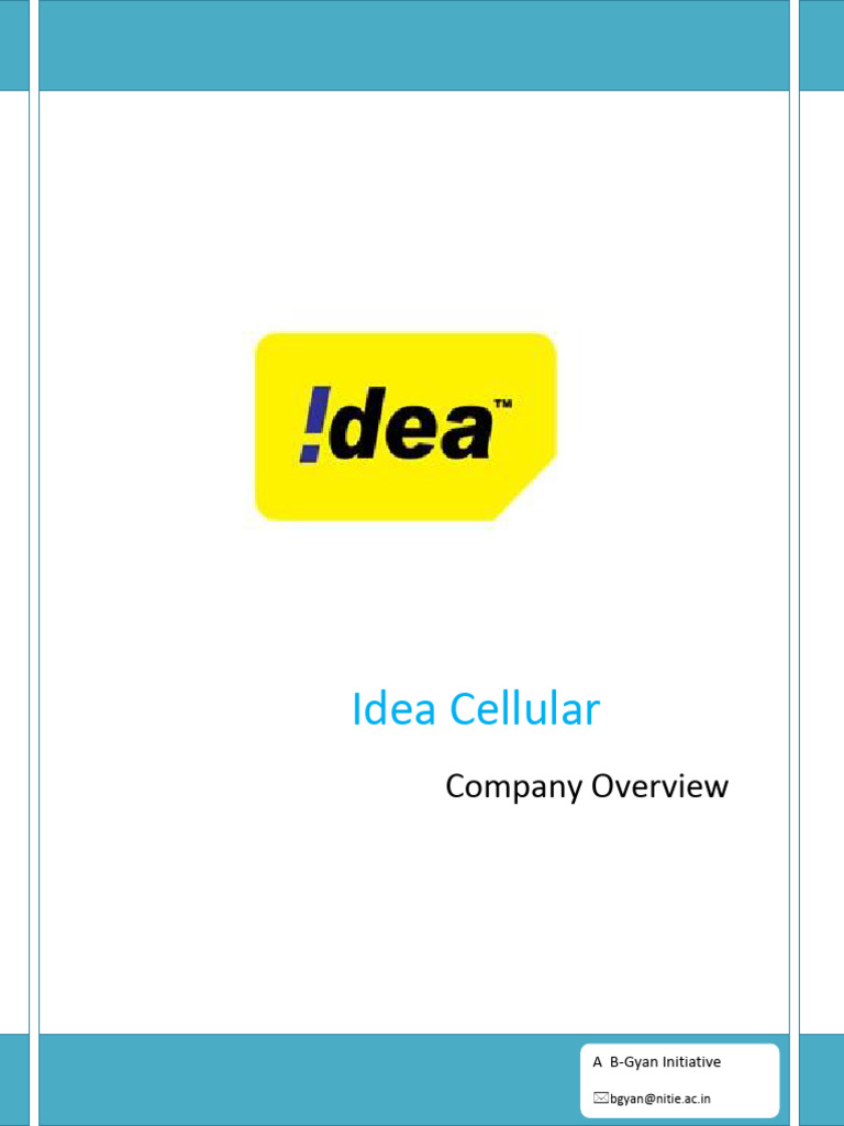 Idea Cellular Company Overview and Insights | PDF | 4 G | Mobile Phones