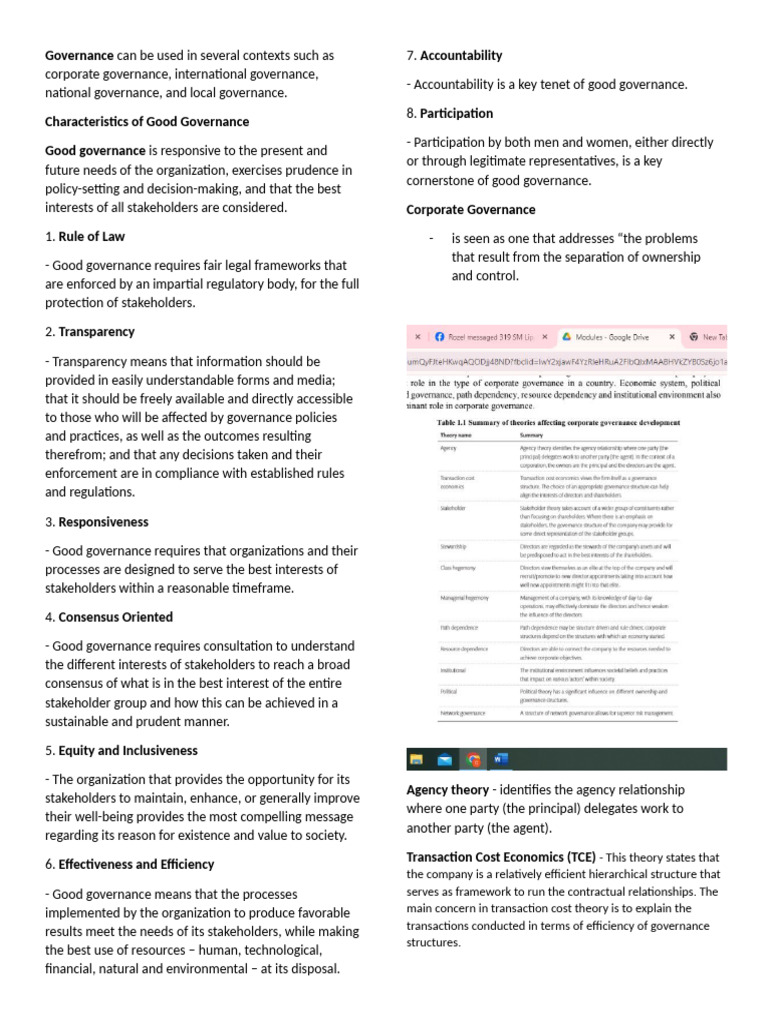 GOVERNANCE | PDF | Governance | Corporate Governance