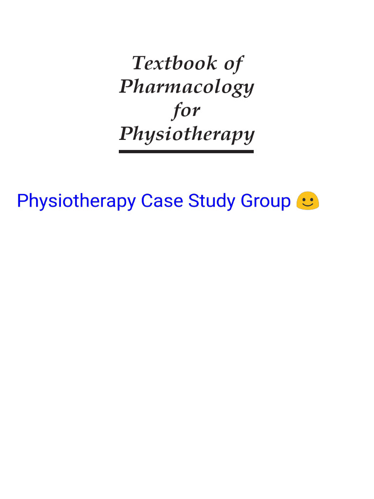 Pharmacology for Physio | PDF | Cell Membrane | Drug Metabolism