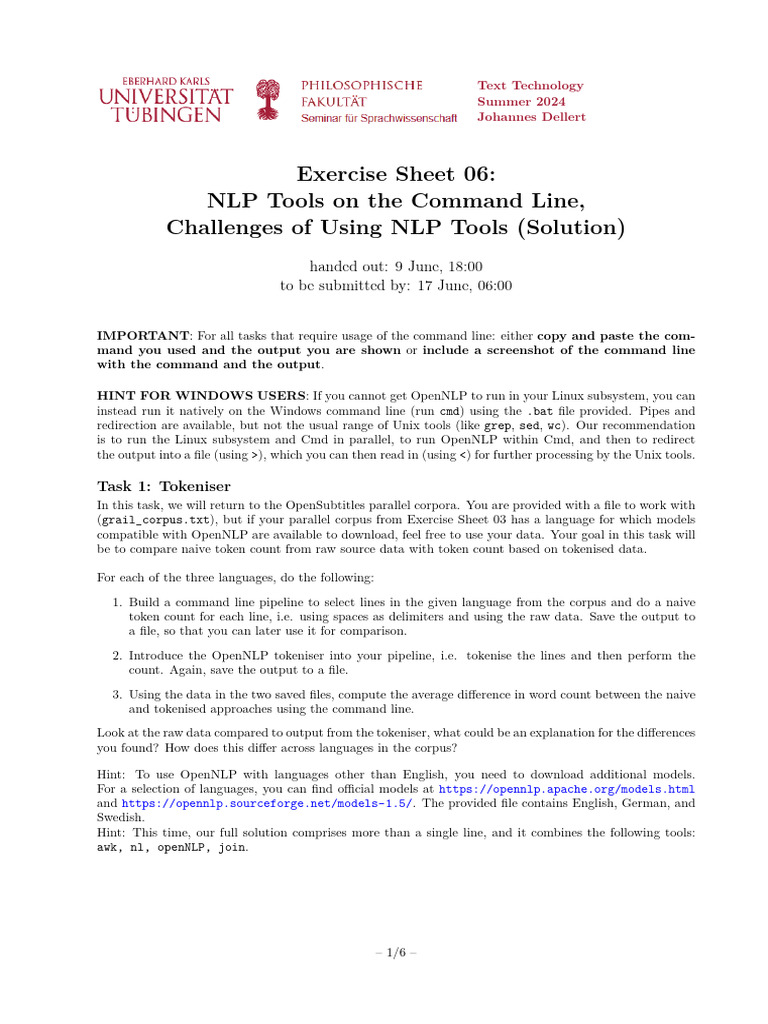 Texttech Ex06 Solution | PDF | Command Line Interface | Computer Science