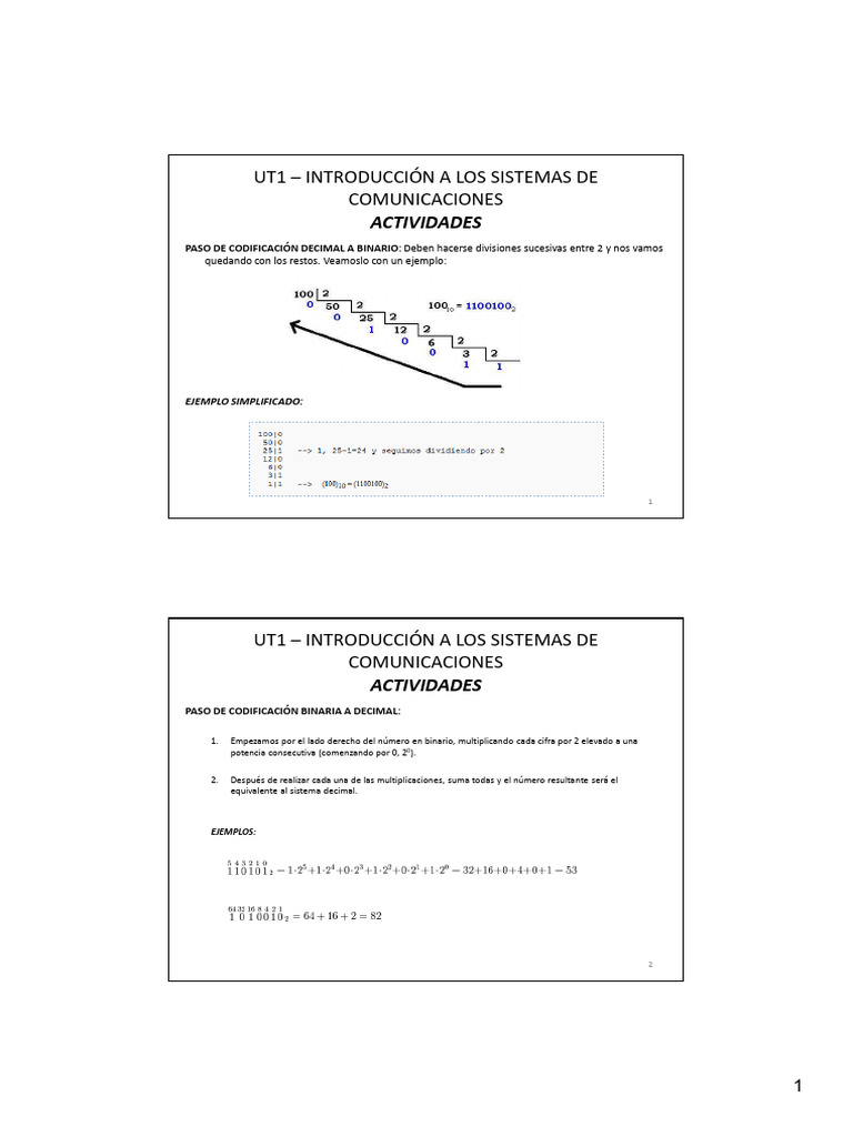Ut1 - Sistemas de Codificación | PDF | Decimal | Informática