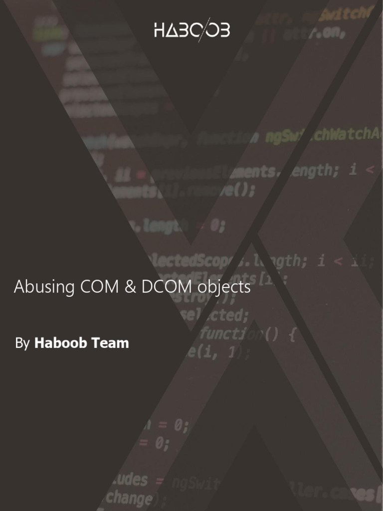 Abusing Com And Dcom Objects Pdf Component Object Model Computing Platforms