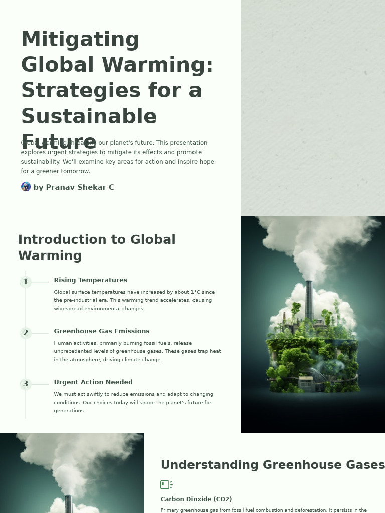 Mitigating Global Warming Strategies For A Sustainable Future | PDF ...