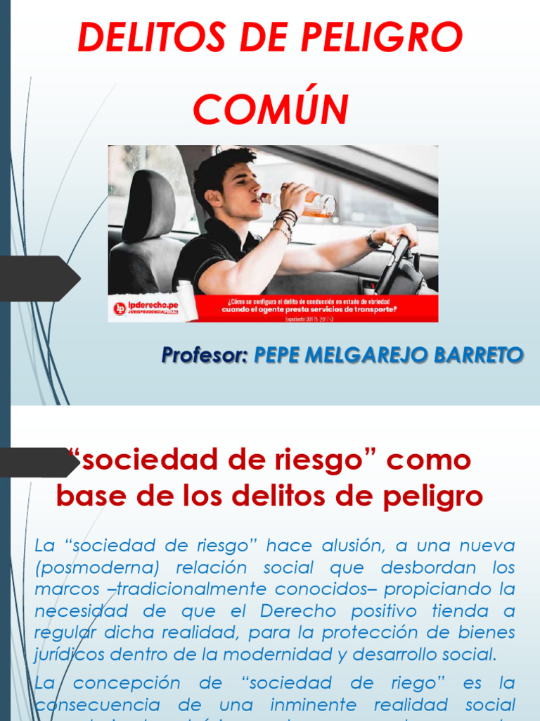 4 - Delitos de Peligro Común | PDF | Derecho penal | Riesgo