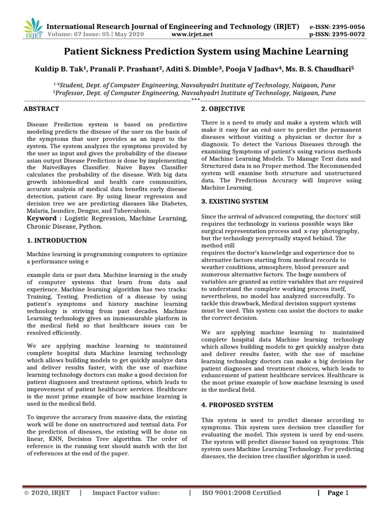 Irjet V7i5385 | PDF | Machine Learning | Applied Mathematics