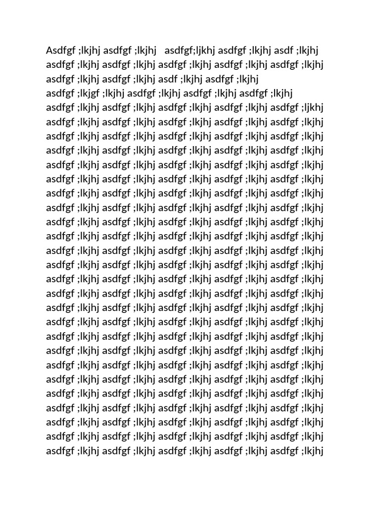 Asdfgf LKJHJ | PDF